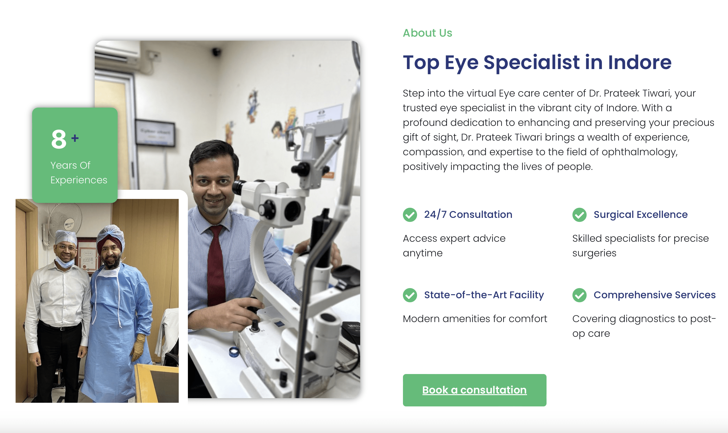 Top Eye Specialist in Indore - About Us - Dr Prateek Tiwari
